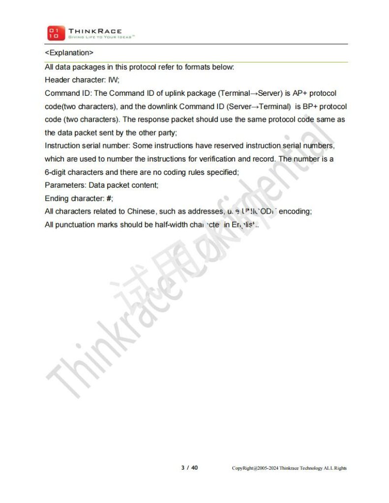 Thinkrace Smart Wearable Device Communication Protocol (English ...